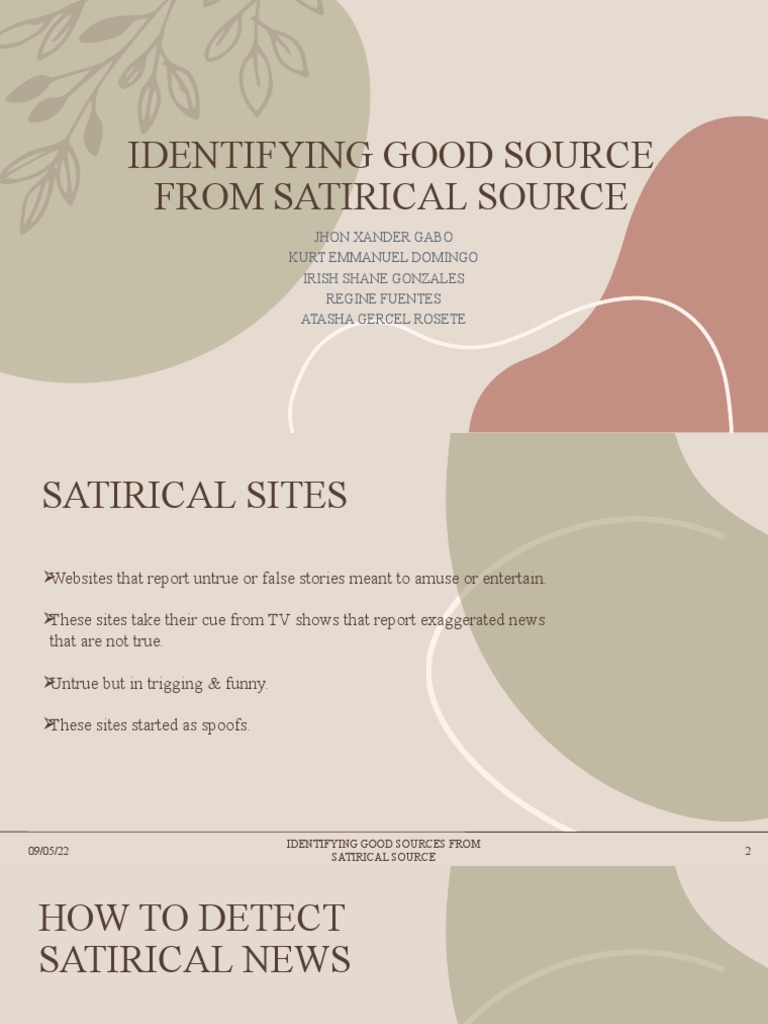 Identifying Good Source From Satirical Source | PDF | Communication ...