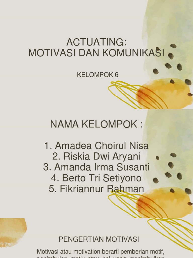 ACTUATING KEL 6 Nyenye | PDF