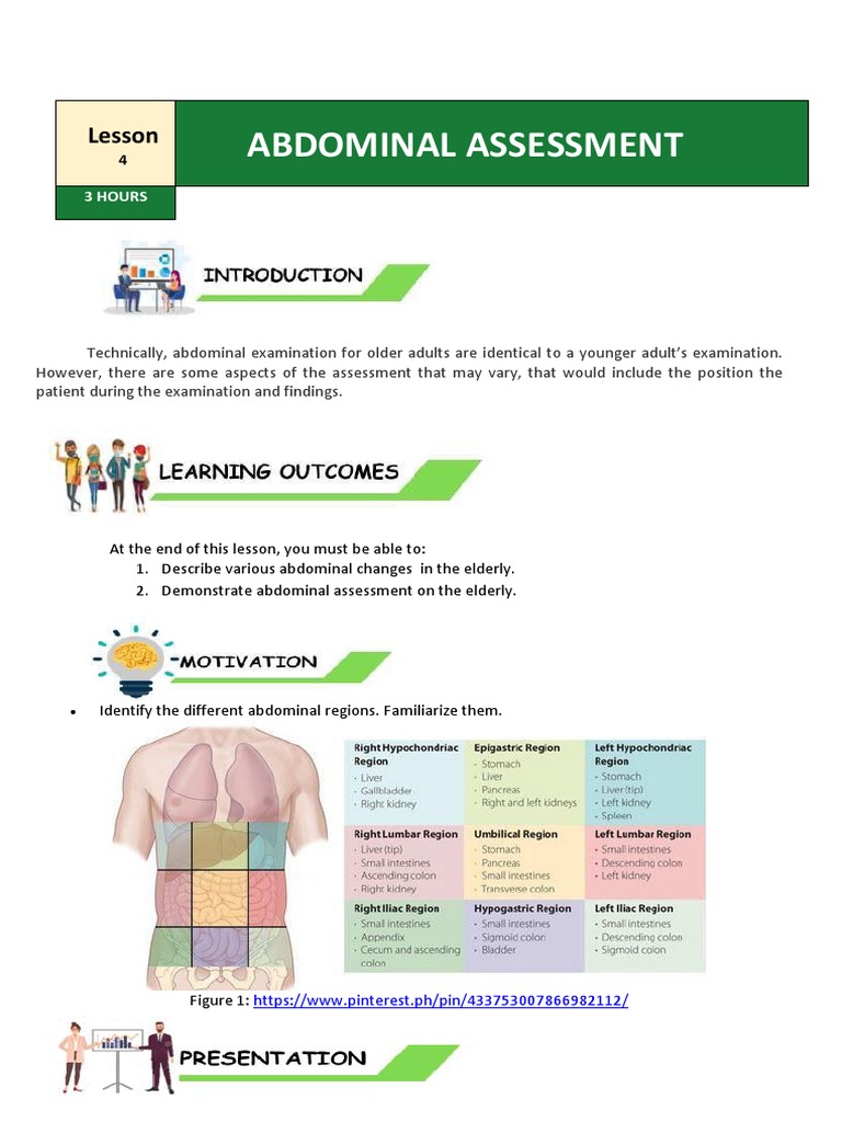 Abdominal Assessment | PDF | Abdomen | Medical Specialties