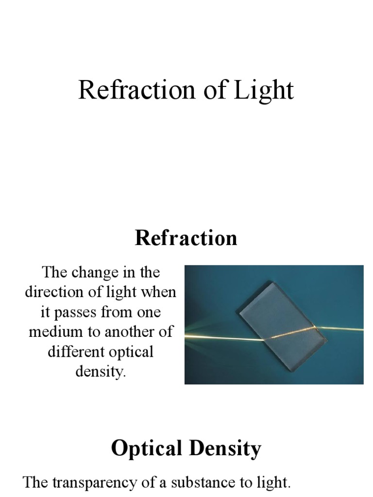 Refraction of Light | PDF | Refraction | Refractive Index