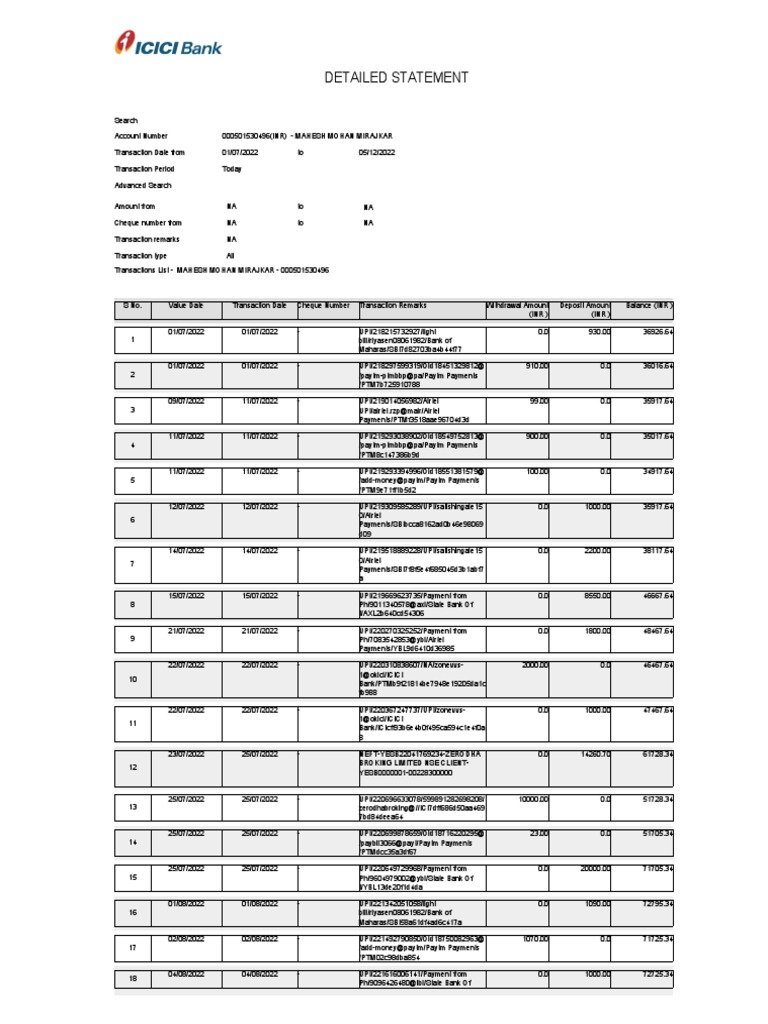 Op Transaction History 05!12!2022 | Download Free PDF | Payments | Banks