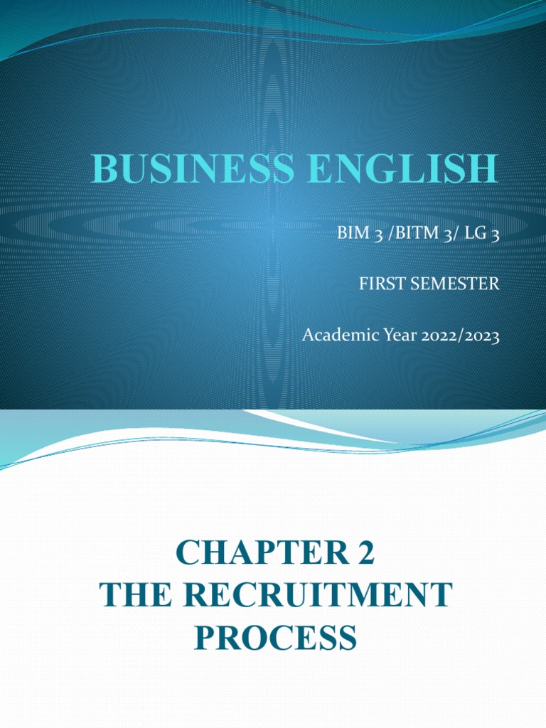 Chapter 2 Recruitment Process | PDF | Recruitment | Employment