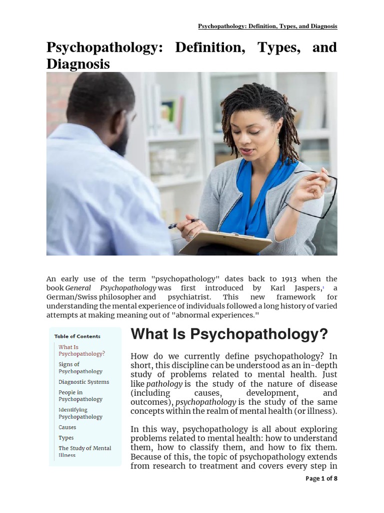 Psychopathology - PP | PDF | Mental Disorder | Diagnostic And ...