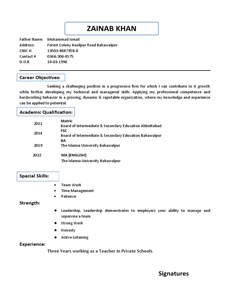 CV No.2 | PDF | Cognitive Science | Cognition