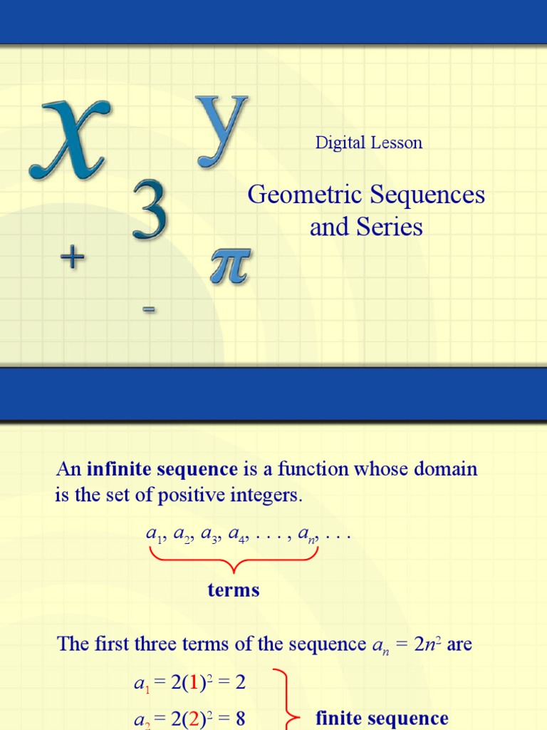 Geometric Seq And Series Pdf Summation Sequence