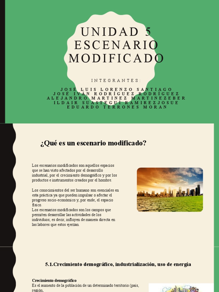 Unidad 5 Escenario Modificado | PDF | Energía renovable | Desarrollo ...