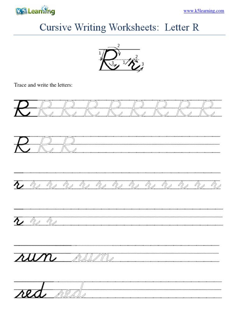 Caligrafía Letra R | PDF