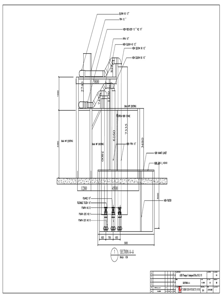 02.section A-A Pompa | PDF