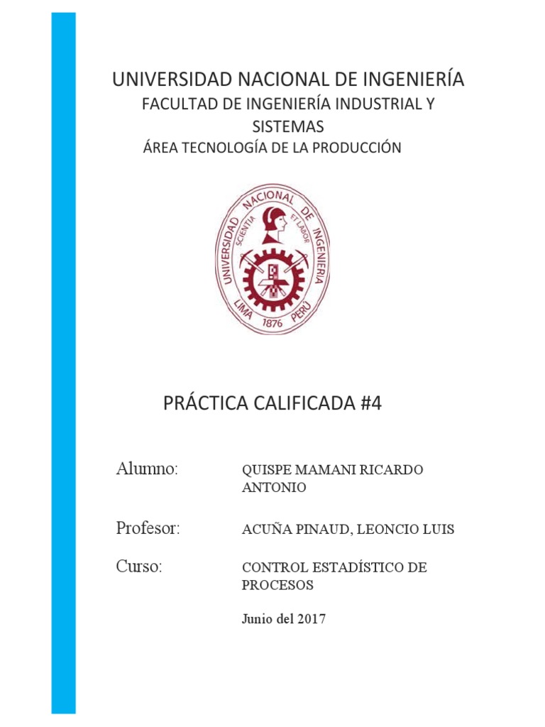 Universidad Nacional de Ingenieria Facul | PDF | Métodos matemáticos y cuantitativos (economía ...