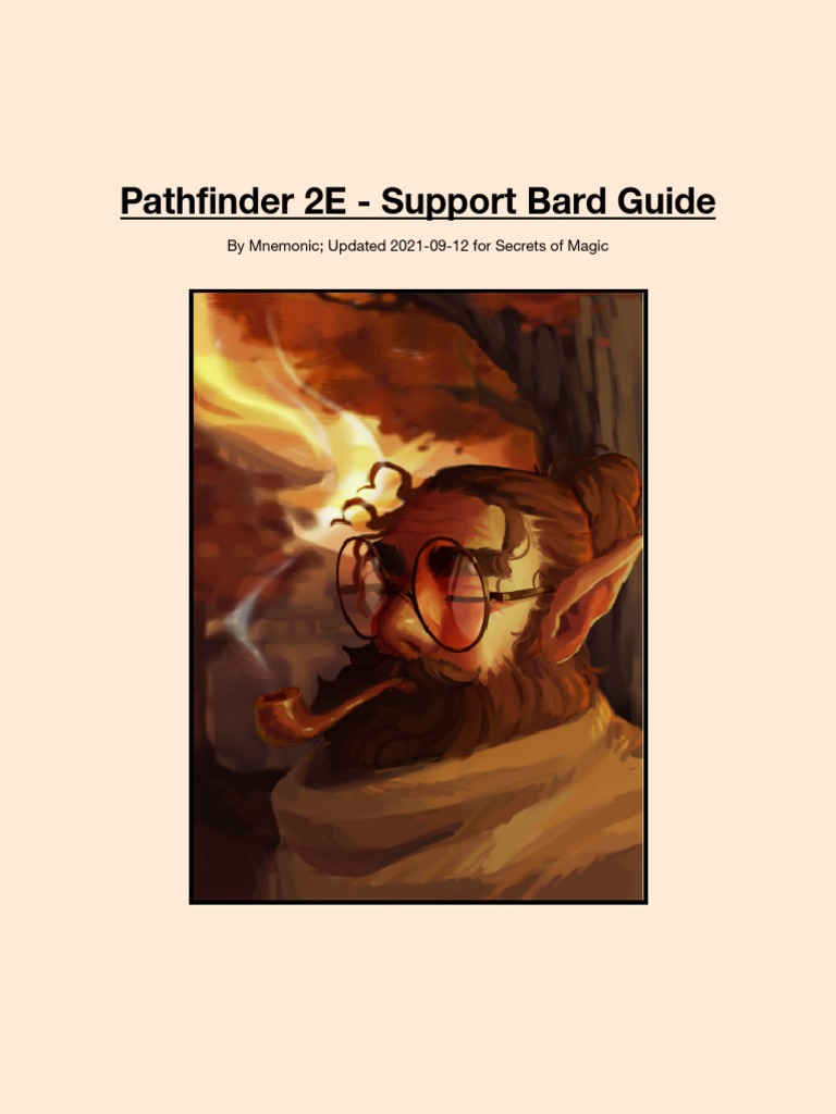 PF2 Support Bard Guide | Download Free PDF | D20 System