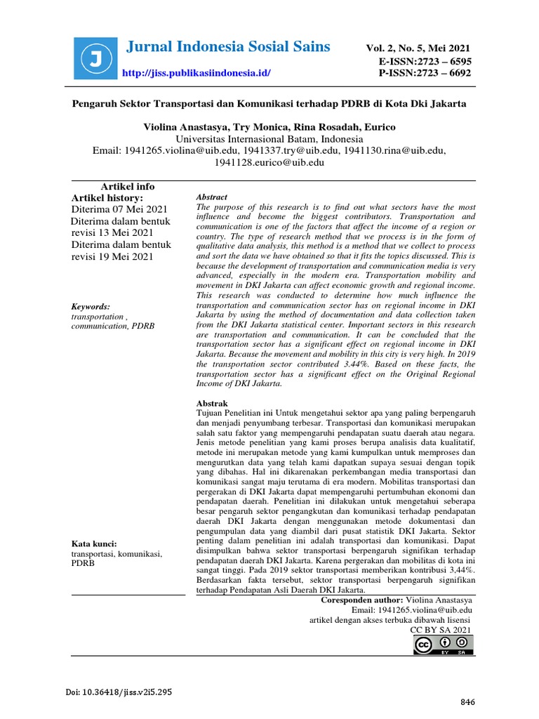 295-Article Text-5563-1-10-20220723 | PDF | Public Transport | Rail ...