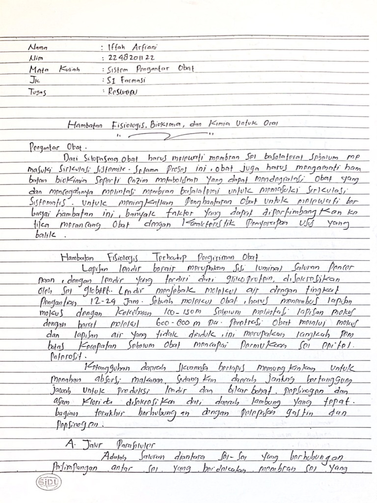 Iffah Arfiani (2248201122) Sop | PDF