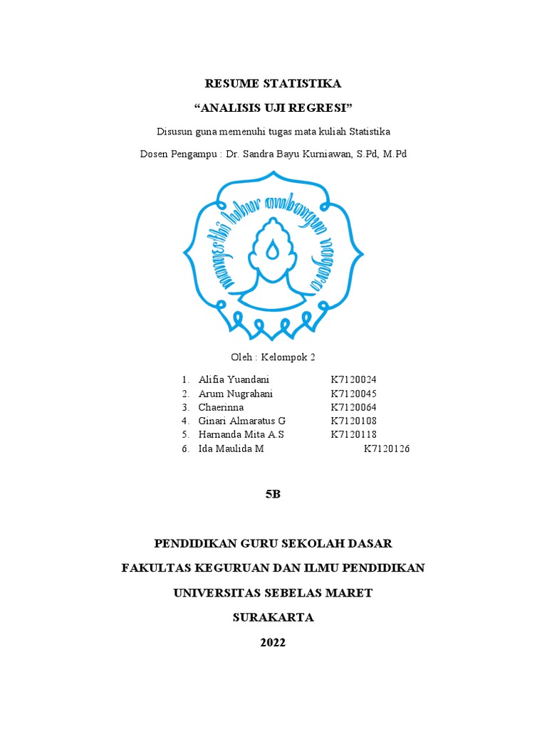 Kelompok 2 - Resume Analisa Uji Regresi | PDF