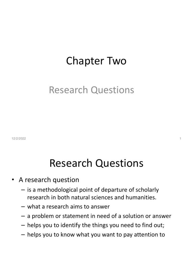 Chapter 2 Research - Questions | PDF | Educational Technology | Question
