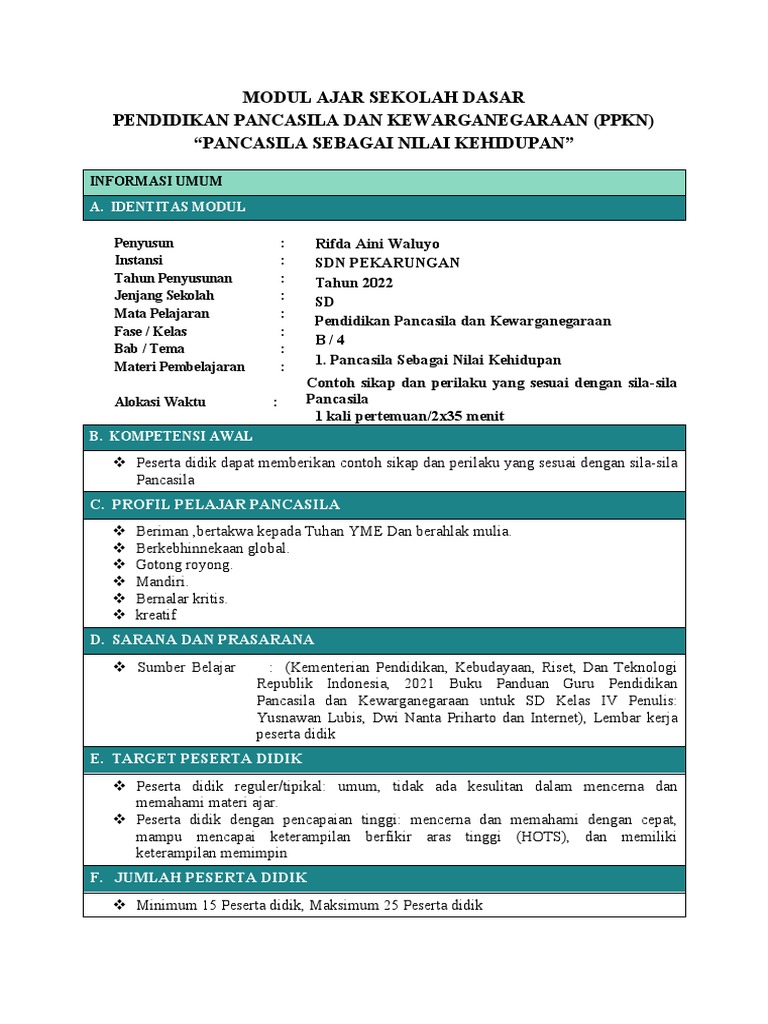 Modul Ajar Kumer | PDF