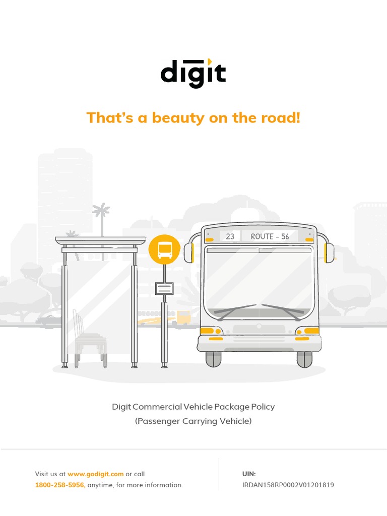 Digit Commercial Vehicle Package Policy - PCV | PDF | Liability ...