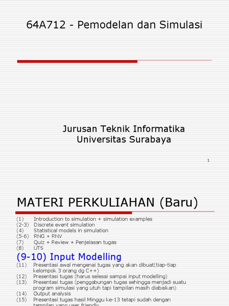 Input Modeling | PDF