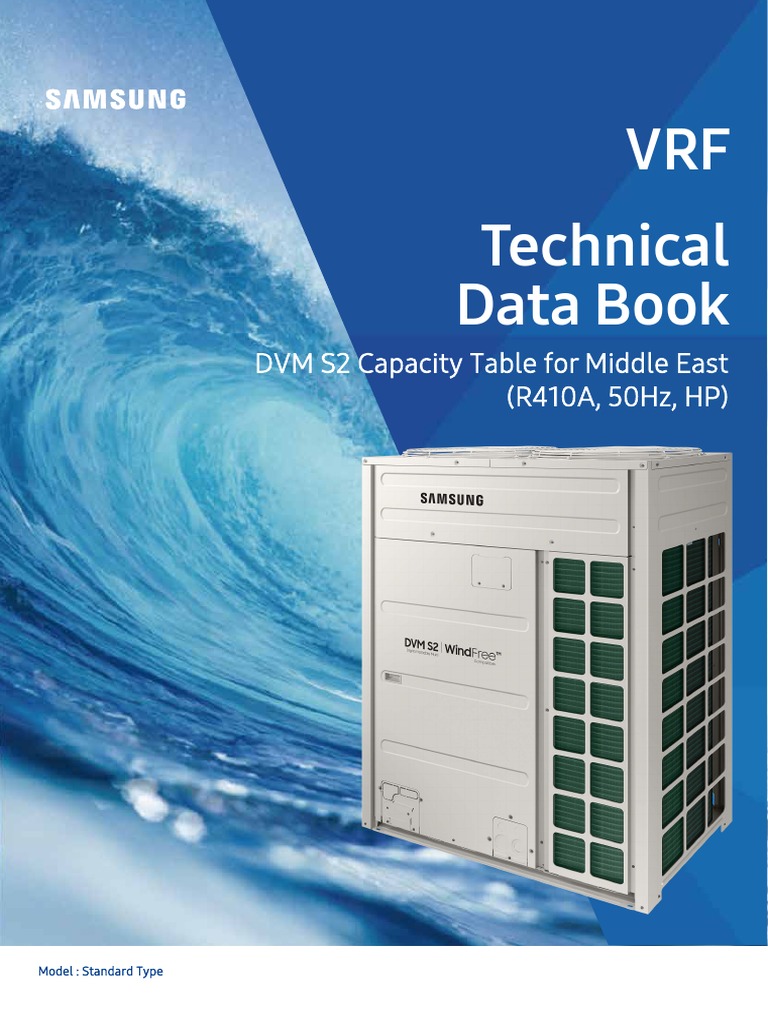 (TDB) VRF ODU DVM S2 Desert Capacity Table (R410A, 50Hz, HP) For Middle ...