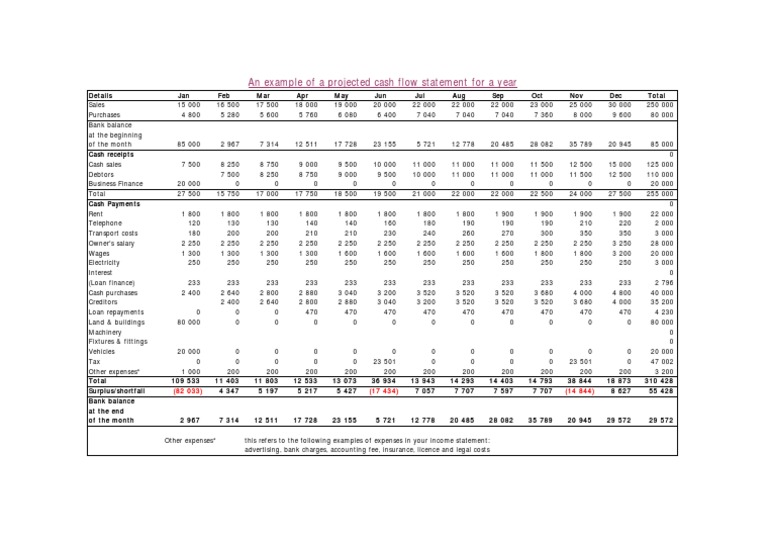 Cash Flow Statment Example | PDF | Economics | Public Economics