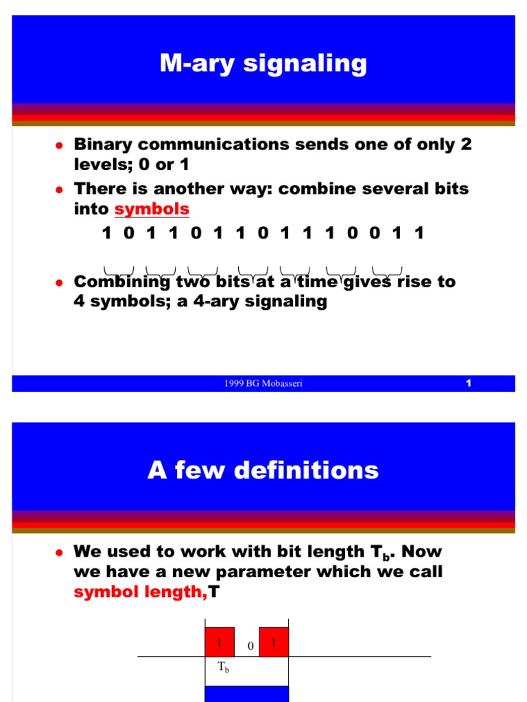 M Ary Signalling | PDF | Modulation | Bandwidth (Signal Processing)