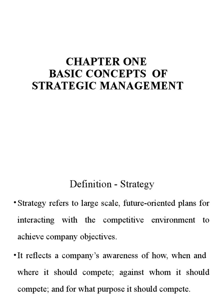 Strategic Management Basics and Concepts | PDF | Strategic Management ...