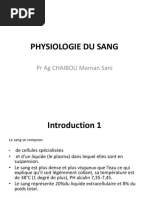 Cours de Physiologie Sanguine | PDF | Globule rouge | Sang