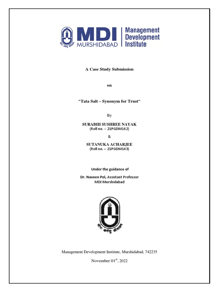 CB Case Study Submission - Report | PDF | Brand | Marketing Strategy