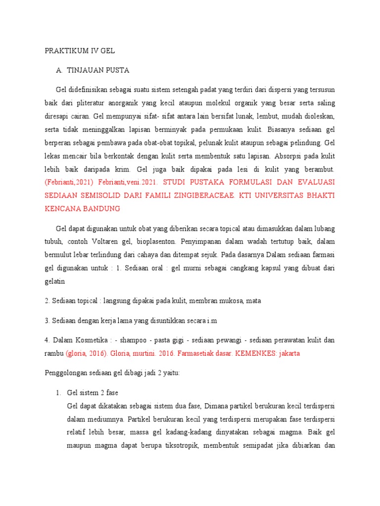 Praktikum Iv Gel | PDF