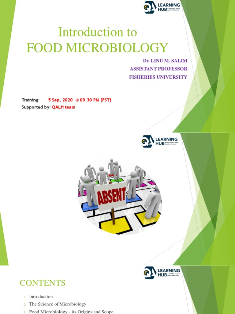 Food Micro PPT 5 Sep Training Qalh | PDF | Microorganism | Probiotic