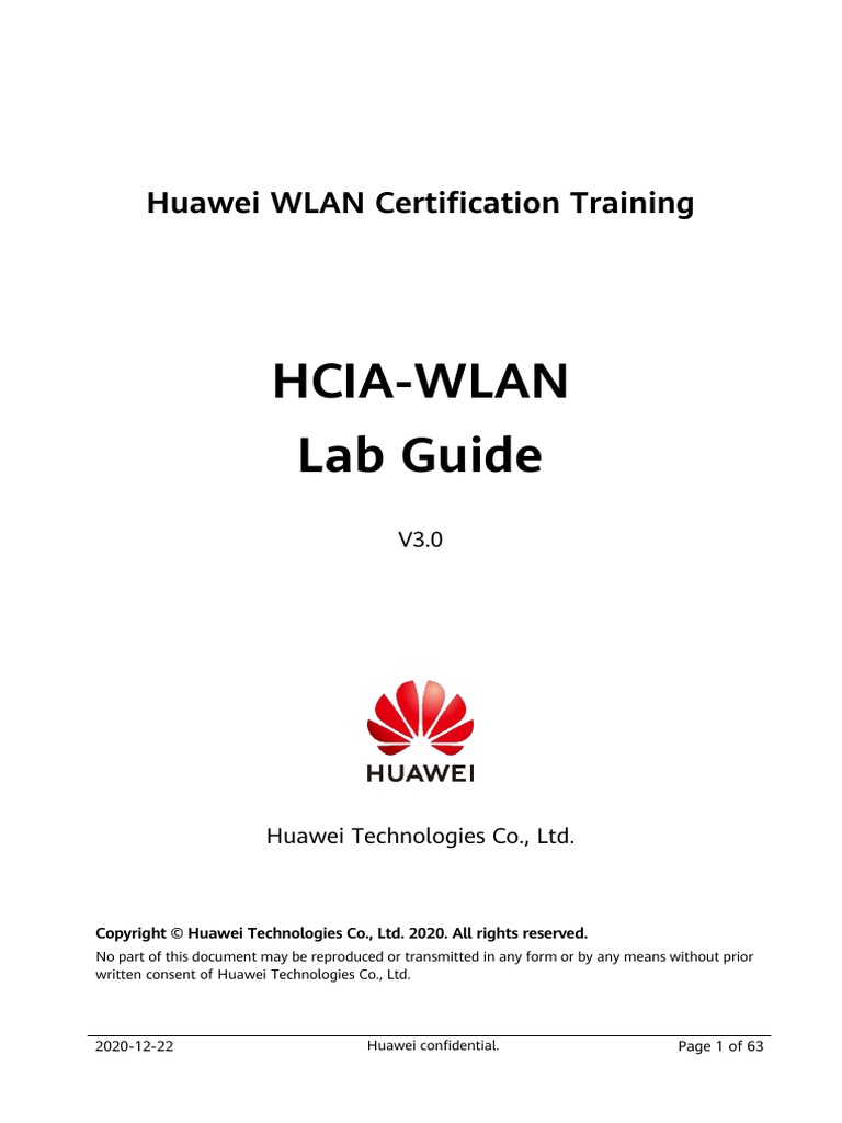 HCIA-WLAN V3.0 Lab Guide | PDF | File Transfer Protocol | Wireless Lan