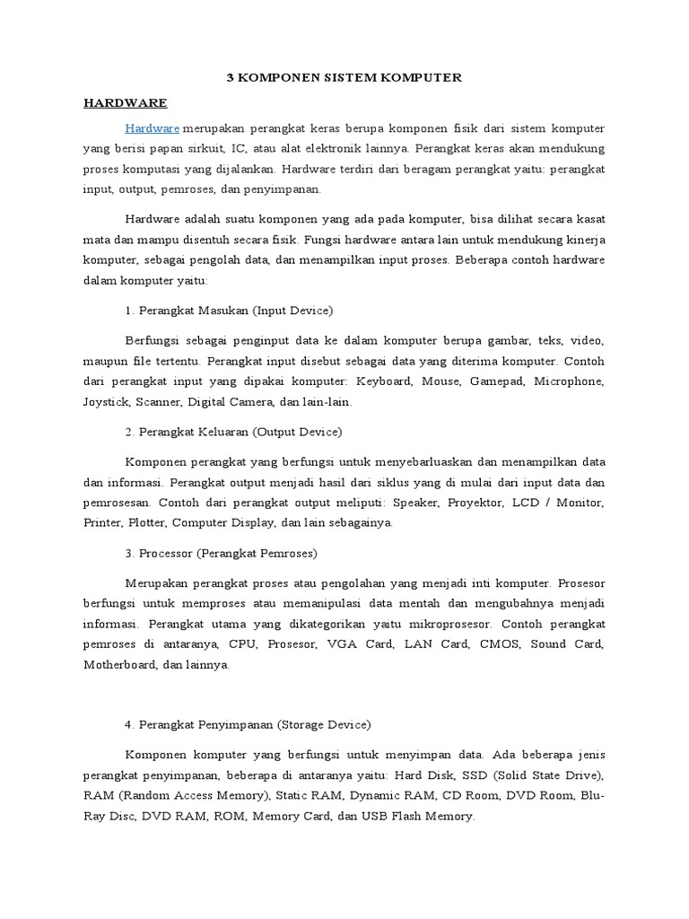 3 Komponen Sistem Komputer Pdf