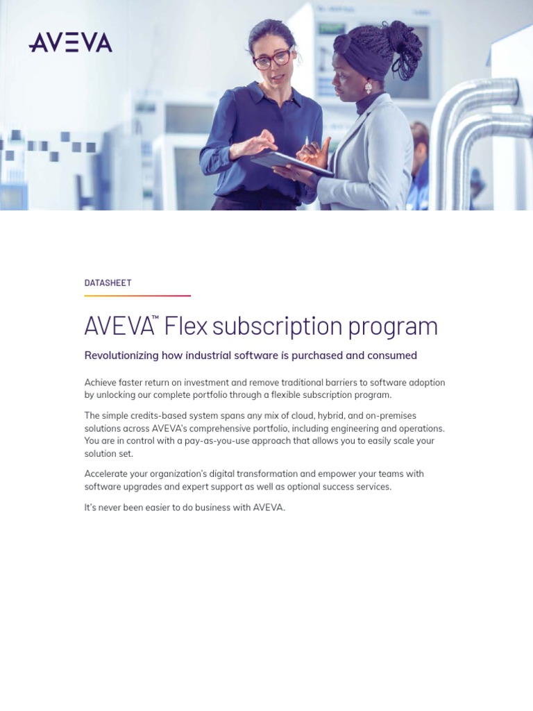 AVEVA Datasheet | PDF | Cloud Computing | Subscription Business Model