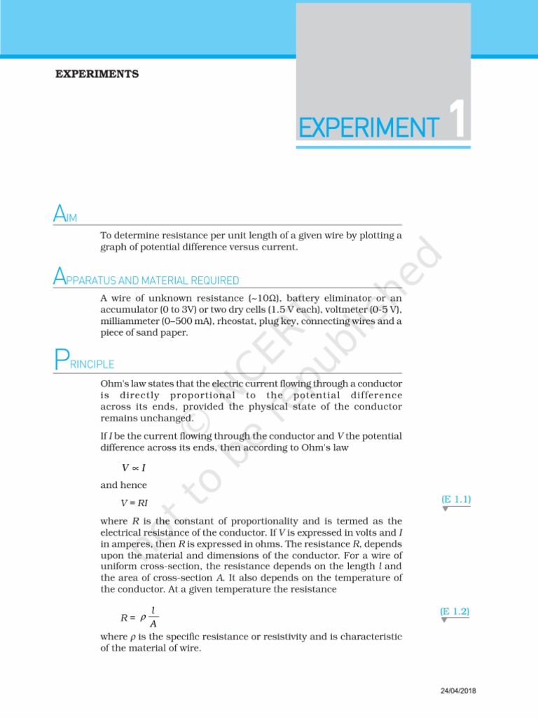 Physics Experiment | PDF