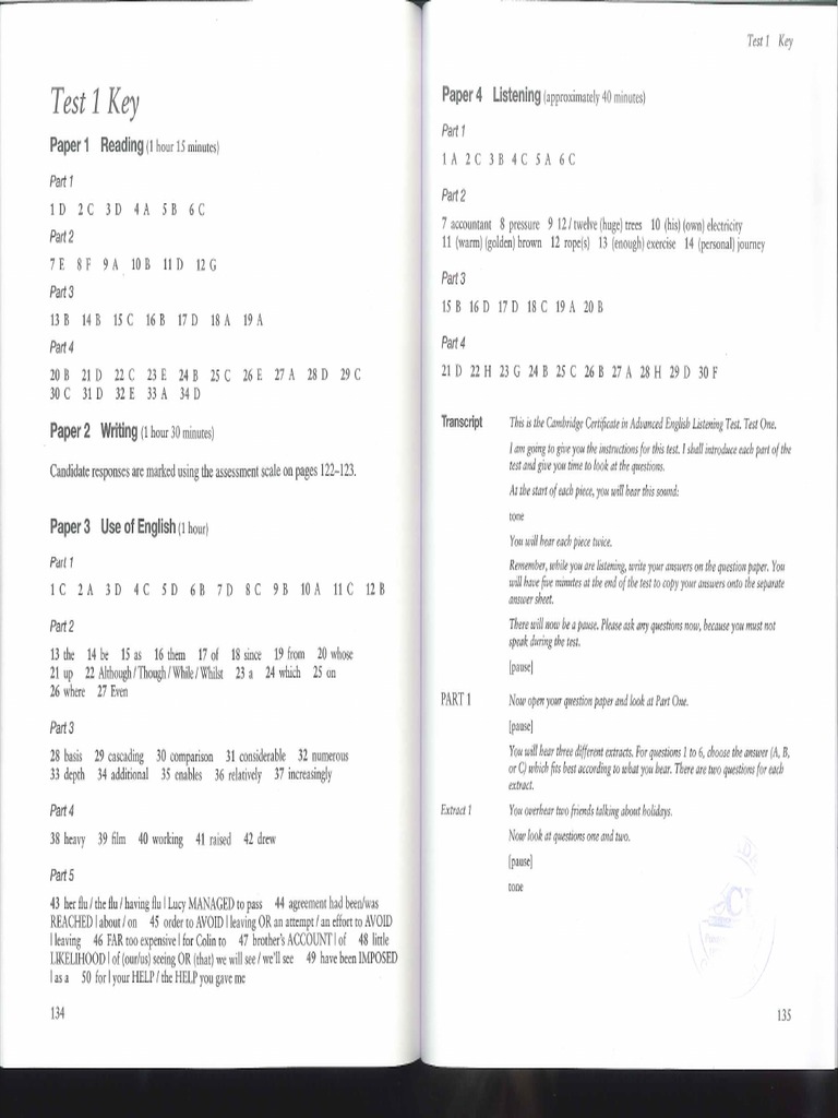 CAE5T1 Answers+Script | PDF
