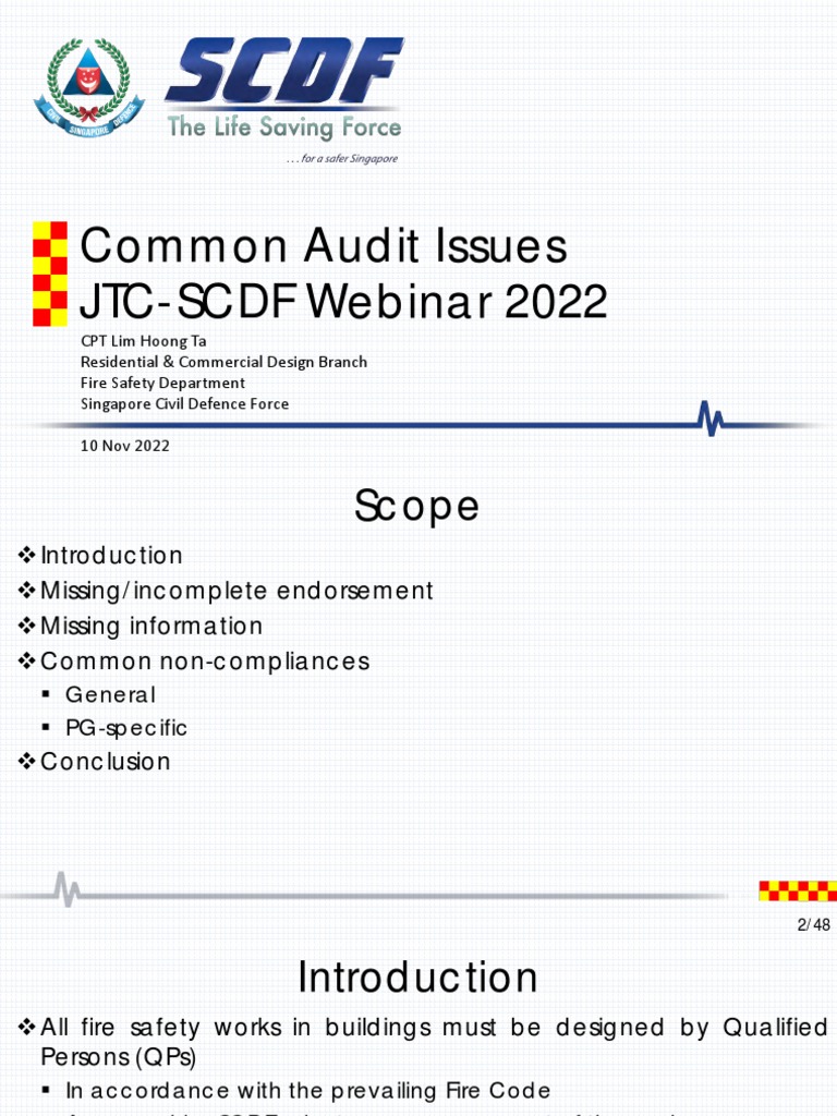 SCDF Common Audit Issues Overview | PDF | Stairs | Bathroom