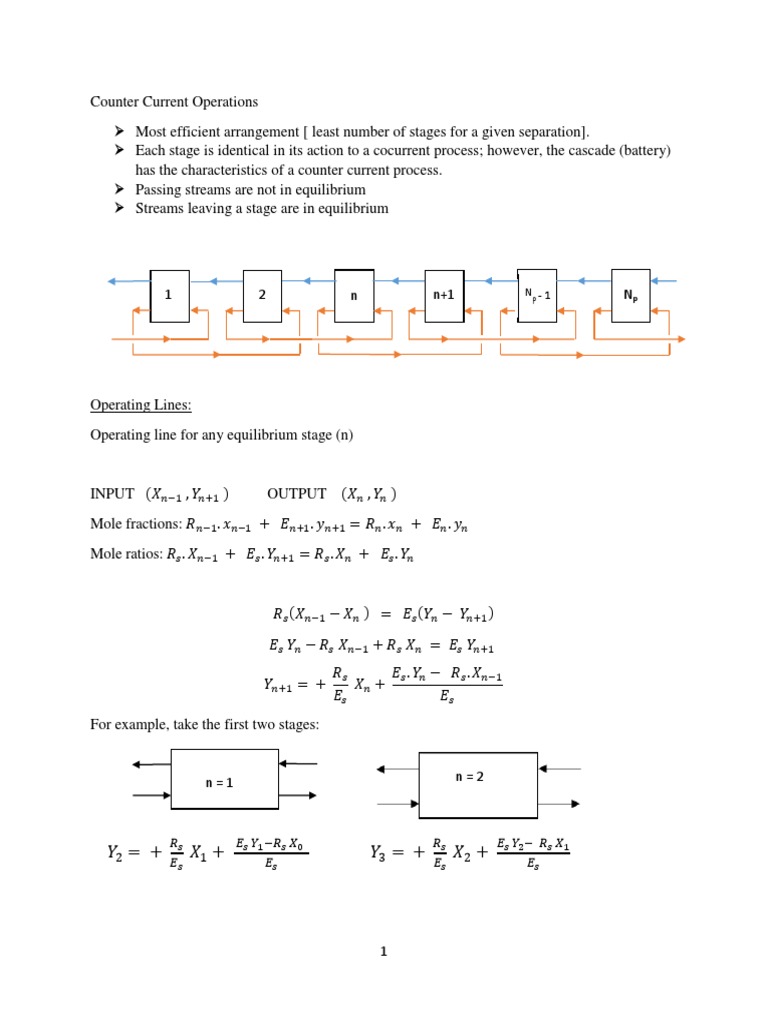 Counter Current Cascade | Download Free PDF | Economic Equilibrium ...