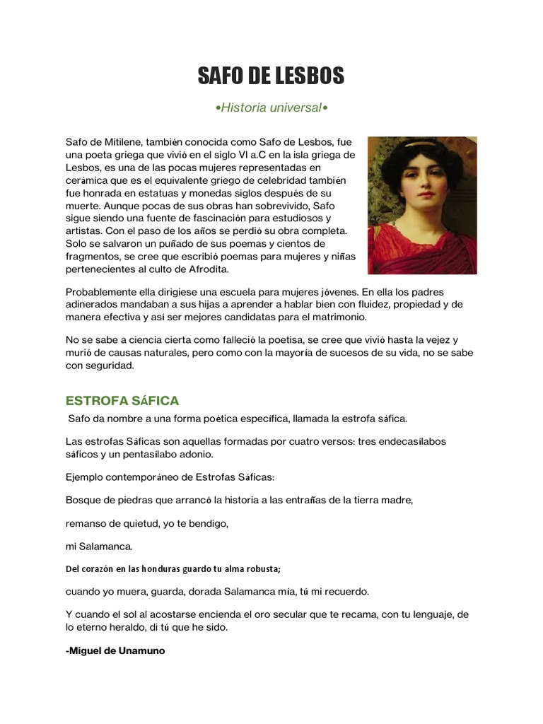 Safo de Lesbos | PDF | Arte | Clásicos