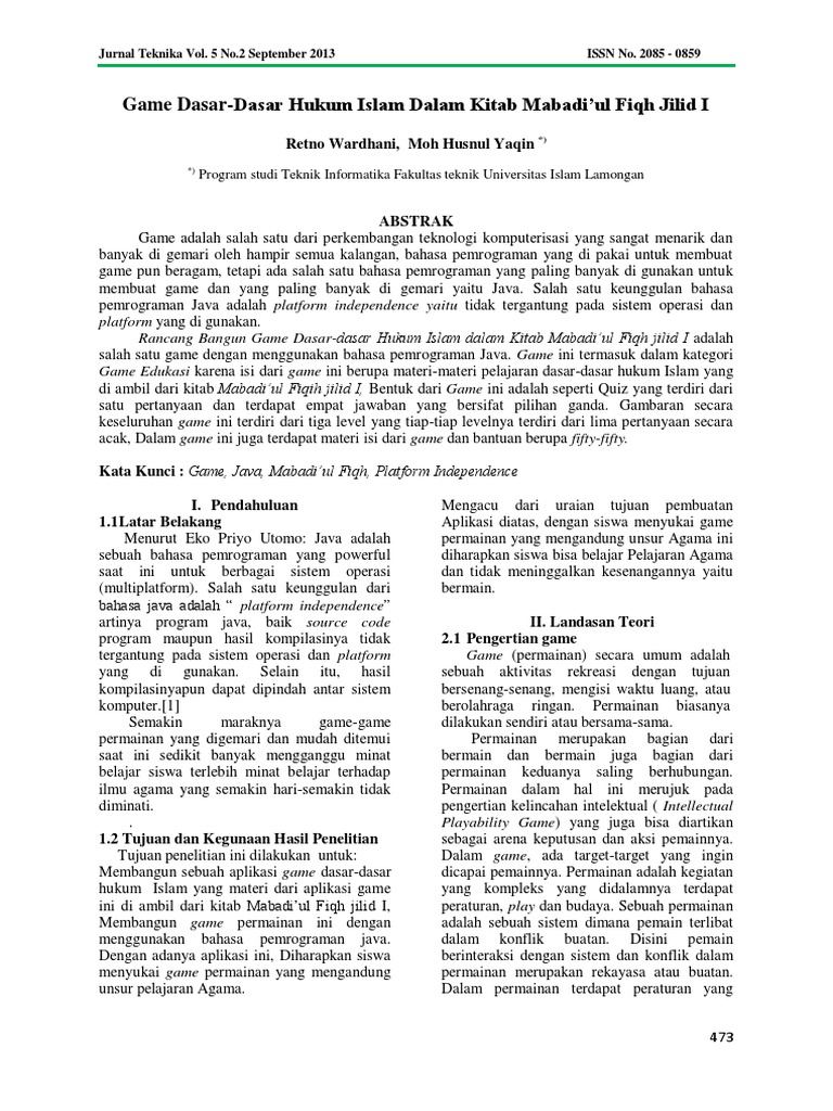 Adoc - Pub Game Dasar Dasar Hukum Islam Dalam Kitab Mabadi Ul | PDF