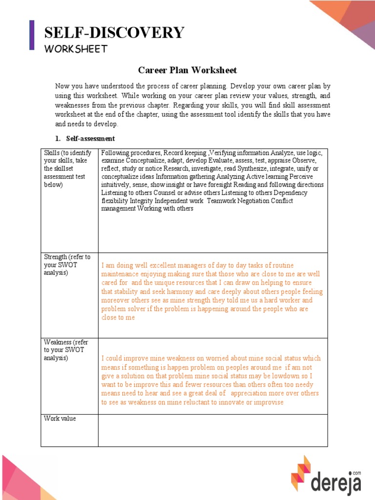 Activity 5 - Career Planning | PDF | Creativity | Critical Thinking