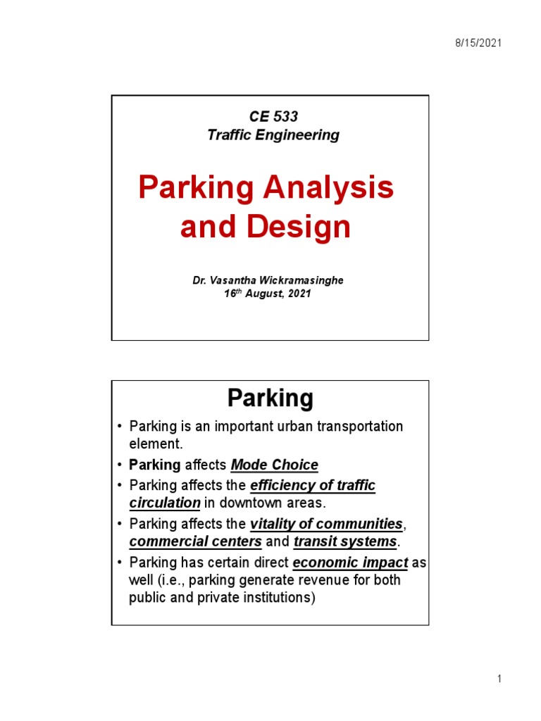 Parking Analysis PRINT | PDF | Parking | Transport