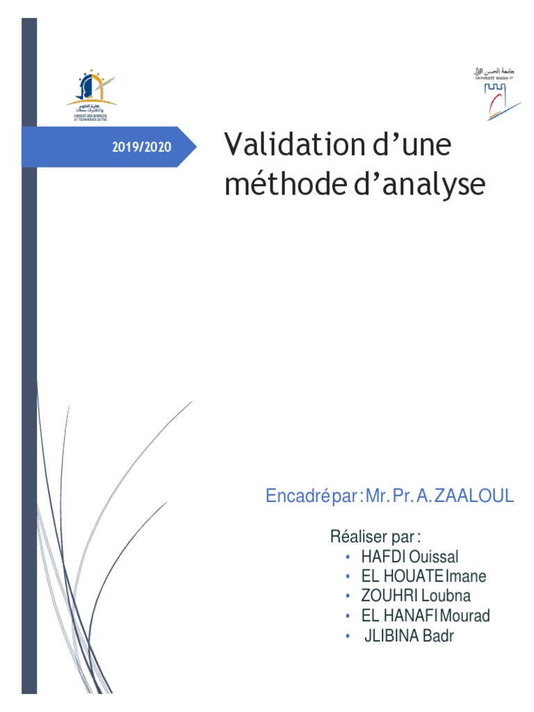 La Validation de La Méthode Analytique | PDF | Analyse du cycle de vie | Chimie analytique
