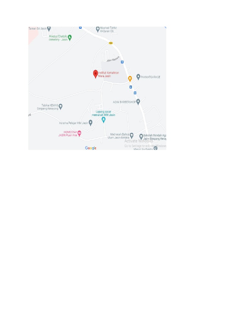 Peta Lokasi Ikm Jasin | PDF