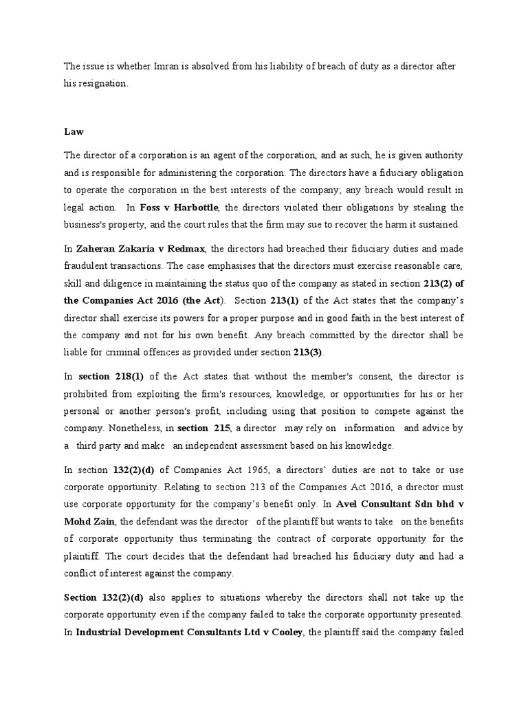 Extra Assignment | PDF | Fiduciary | Corporations