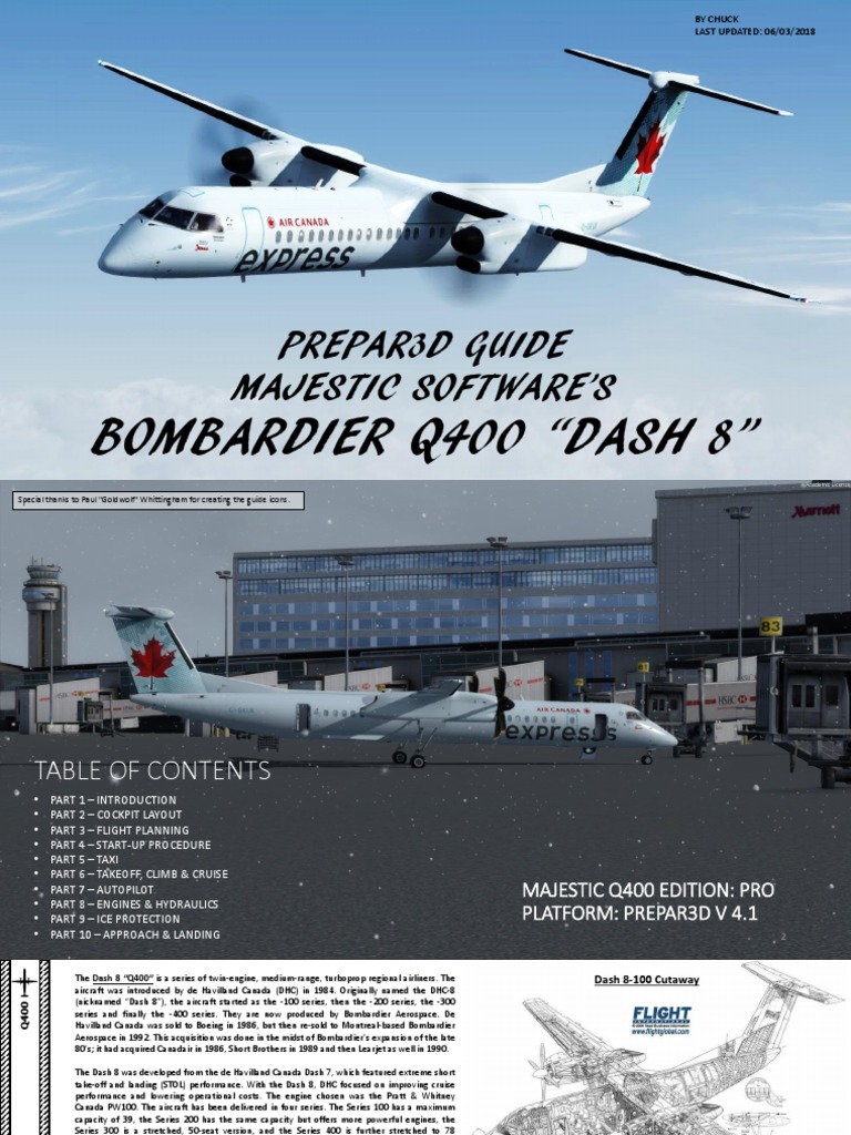 P3D Majestic Q400 Guide | PDF
