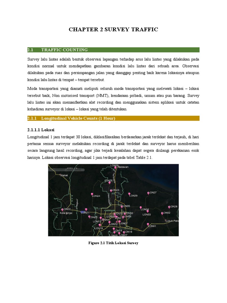 Final Report Traffic Survey | PDF