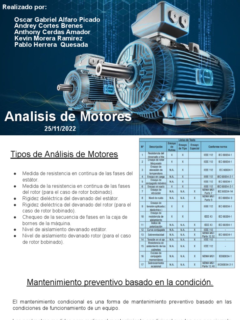 Analisis de Motores Electricos | PDF | Motor eléctrico | Ingeniería mecánica