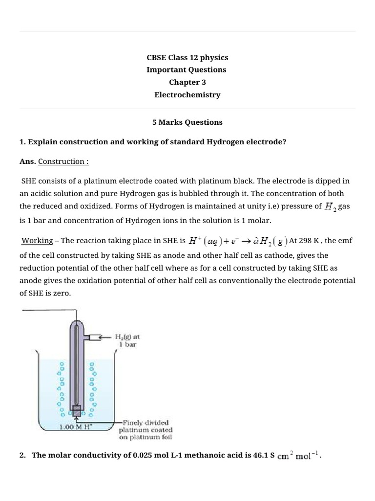 ElectroChem Imp | PDF | Electrochemistry | Anode