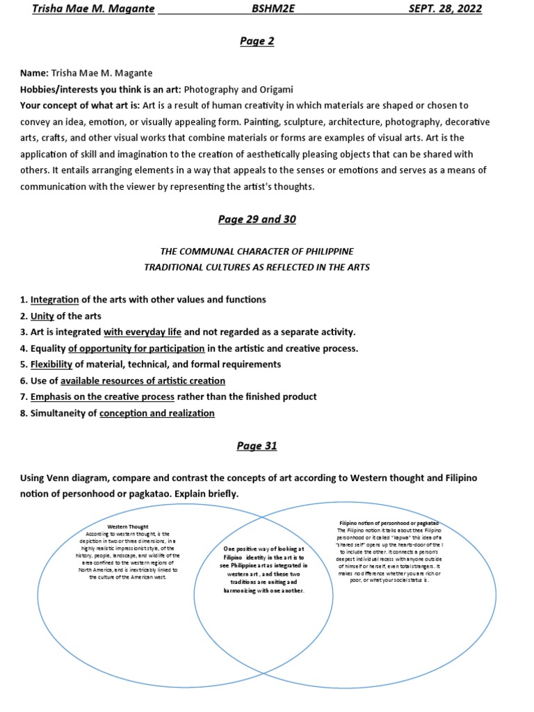 Art Appreciation (GEDC 1010) Activities | PDF | The Arts | Senses