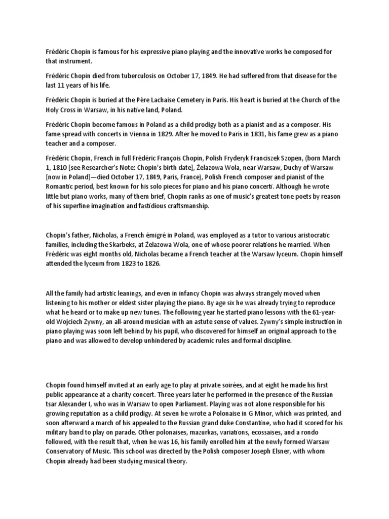 CHOPIN | PDF | Frédéric Chopin | Romantic Music