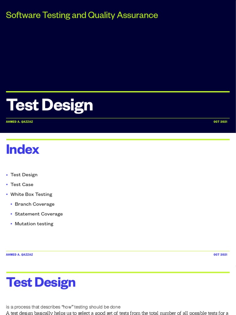 Software Testing and Quality Assurance - Chapter 04 - Test Design ... Software Testing and Quality Assurance - Chapter 04 - Test Design ...